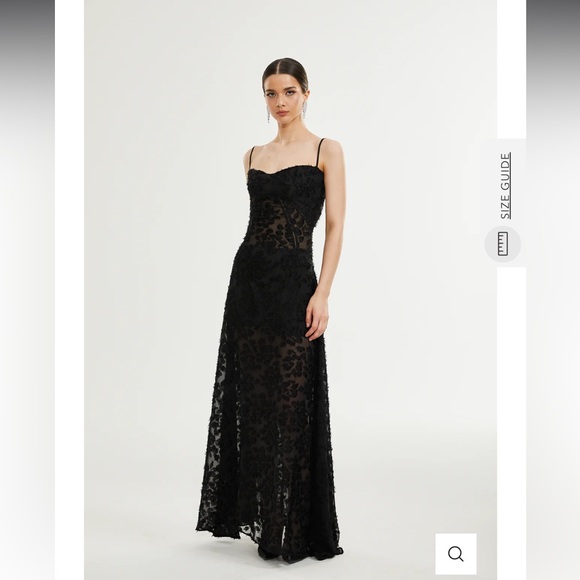 Miss Rosier | Dresses | Miss Rosier Emmelina Floral Lace Maxi Dress ...